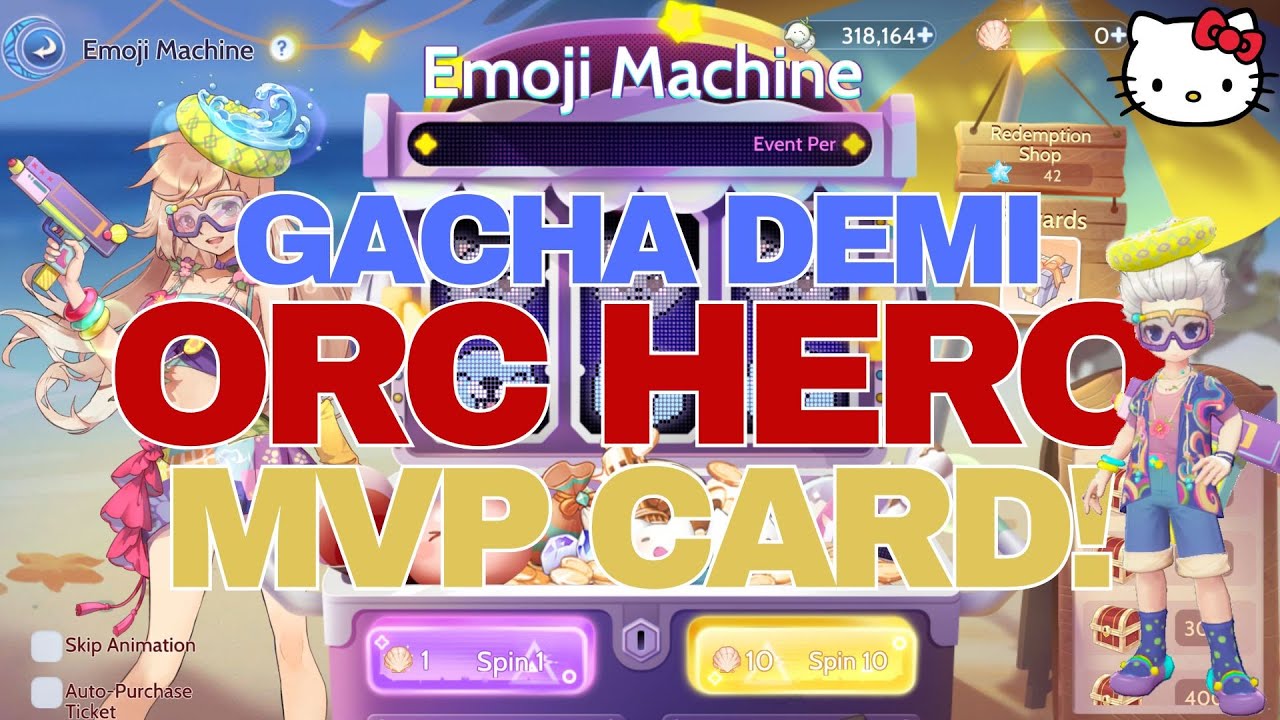 GACHA Emoji Machine BISA DAPET MVP CARD !!!GAS ORC HERO CARD!!! - YouTube