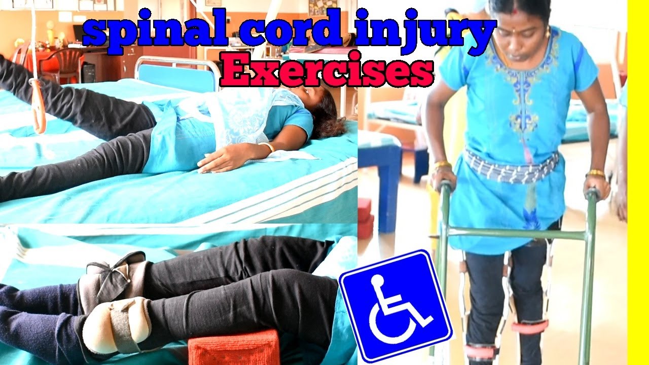 Spinal cord injury paraplegic exercises and walking skills - YouTube