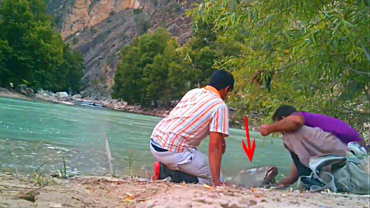 Fishing without reel and rod and catch a big fish (Mangar fish) - YouTube