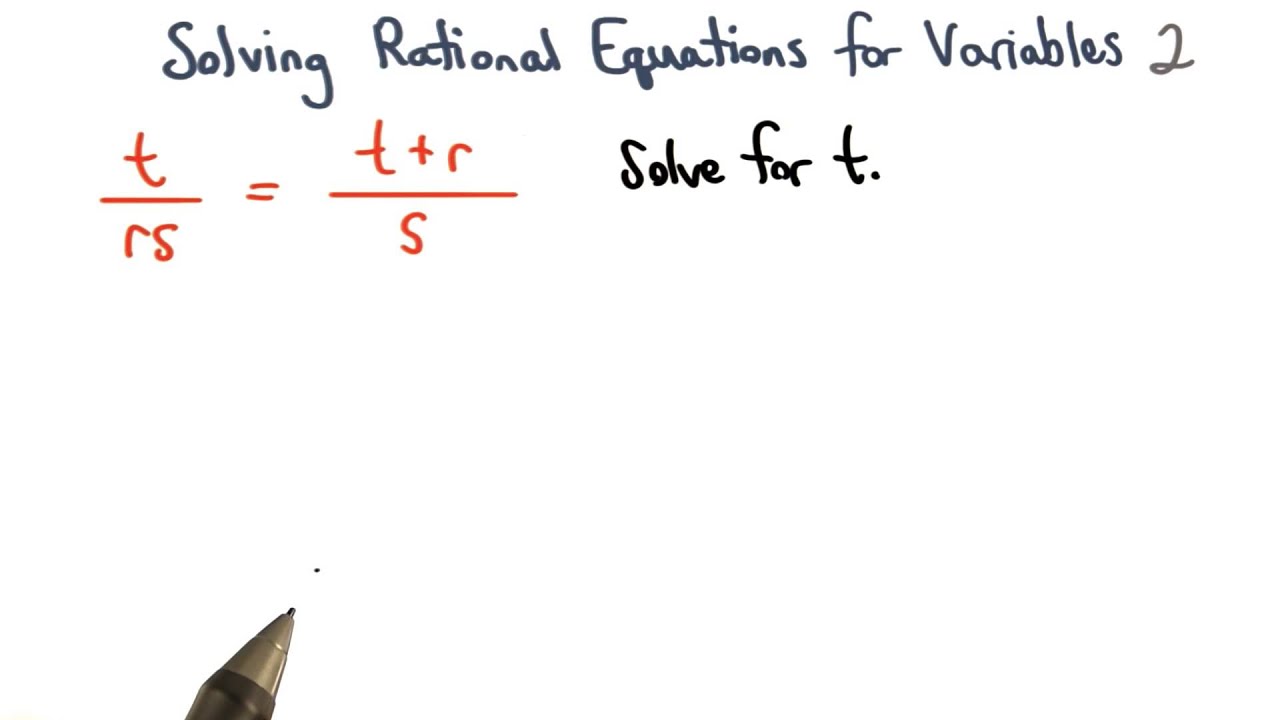 Solving Equations for Variables Check 2 - Visualizing Algebra - YouTube