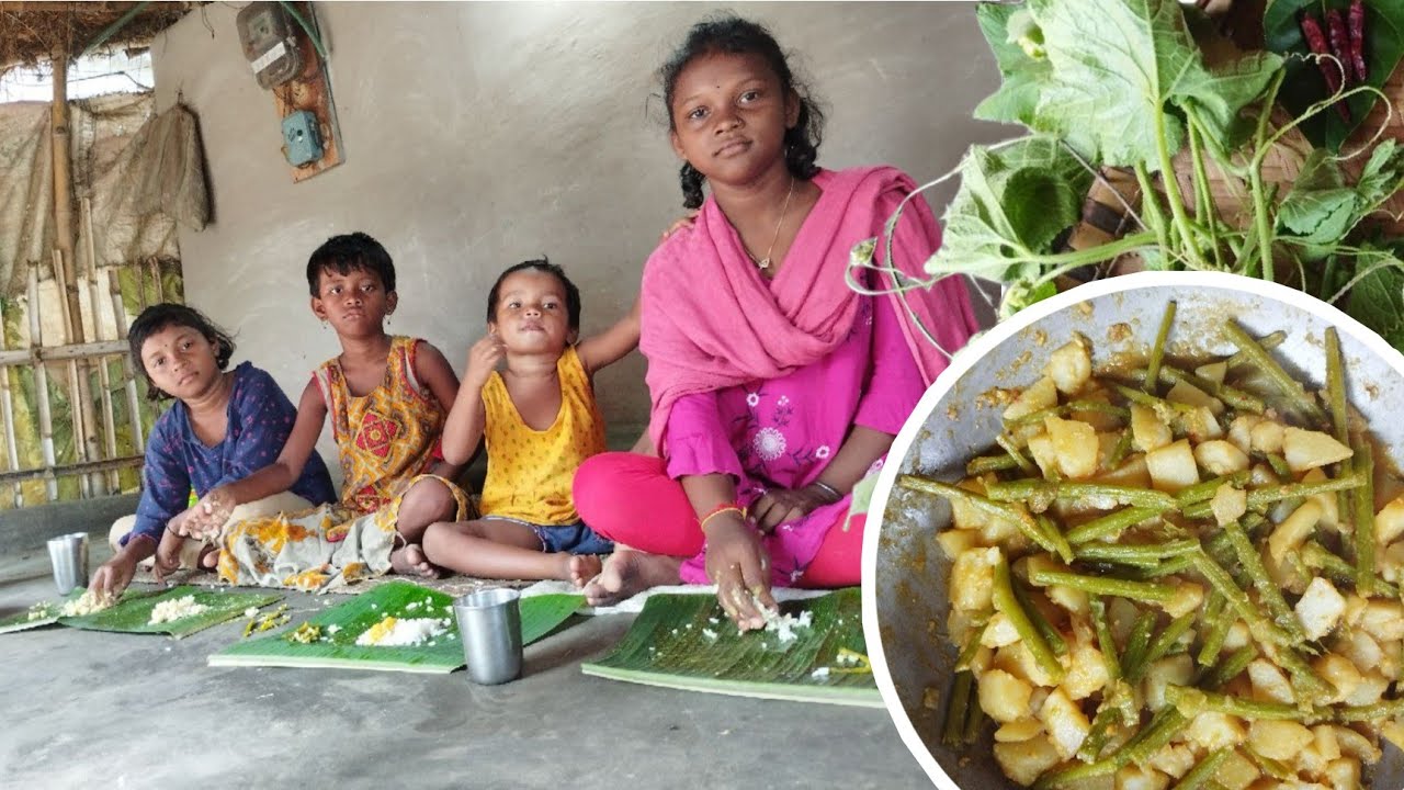 unique village recipe - Ash gourd Leaves curry with potato and sesame ...