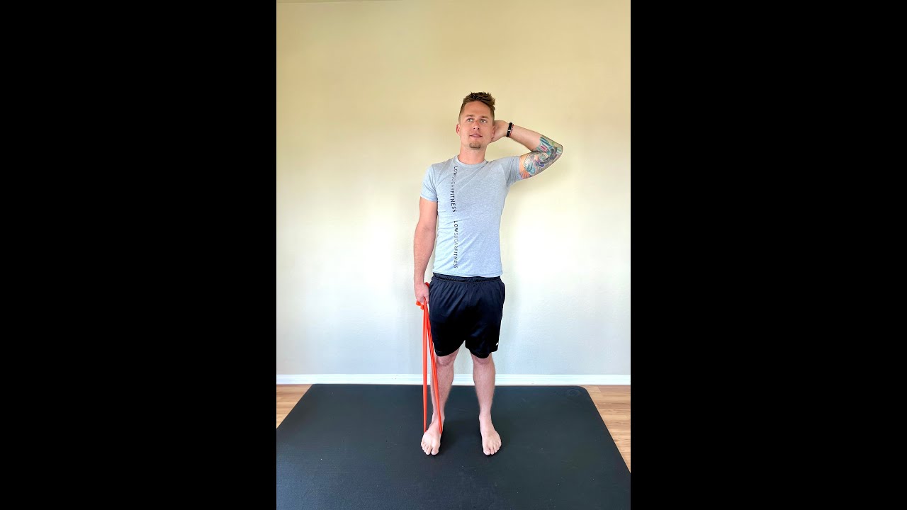 Resistance Band Side Bend - YouTube