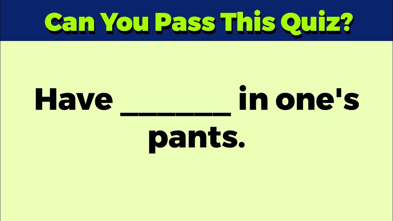 The English Idiomatic Quiz: Can You Beat the 97% Success Rate? - YouTube