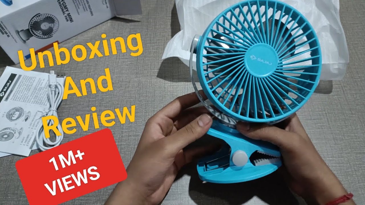 Unboxing bajaj mini fan 😱#trending#unboxing - YouTube