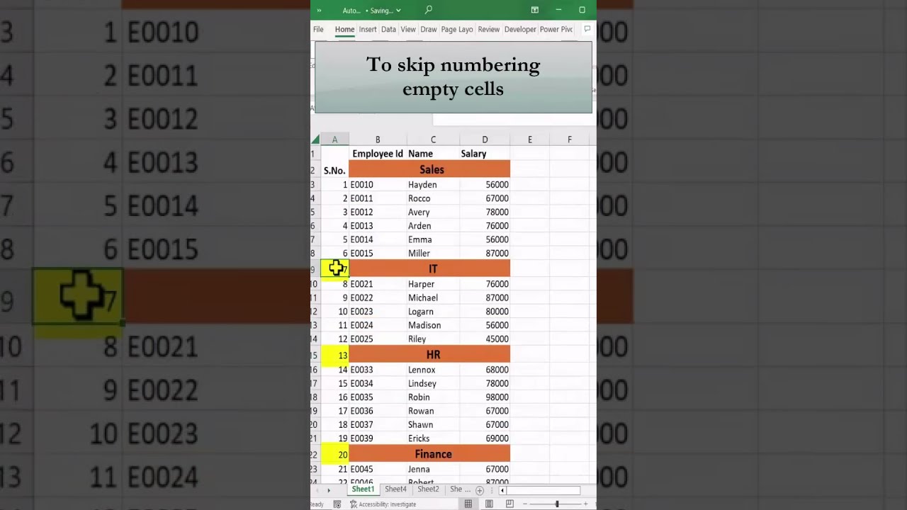 Excel Tips How To Skip Empty Cells In Numbering YouTube Excel Tips How To Skip Empty Cells In Numbering YouTube