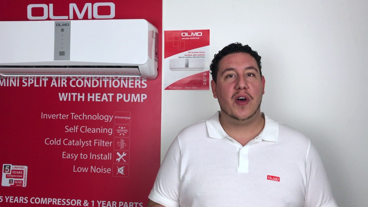 Best affordable mini split heat pump - OLMO Scandic - YouTube