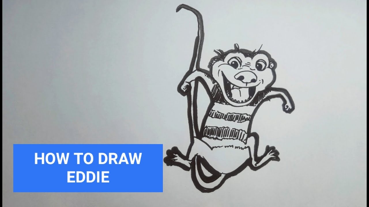 HOW TO DRAW | EDDIE | ICE AGE | EASY DRAWING - YouTube
