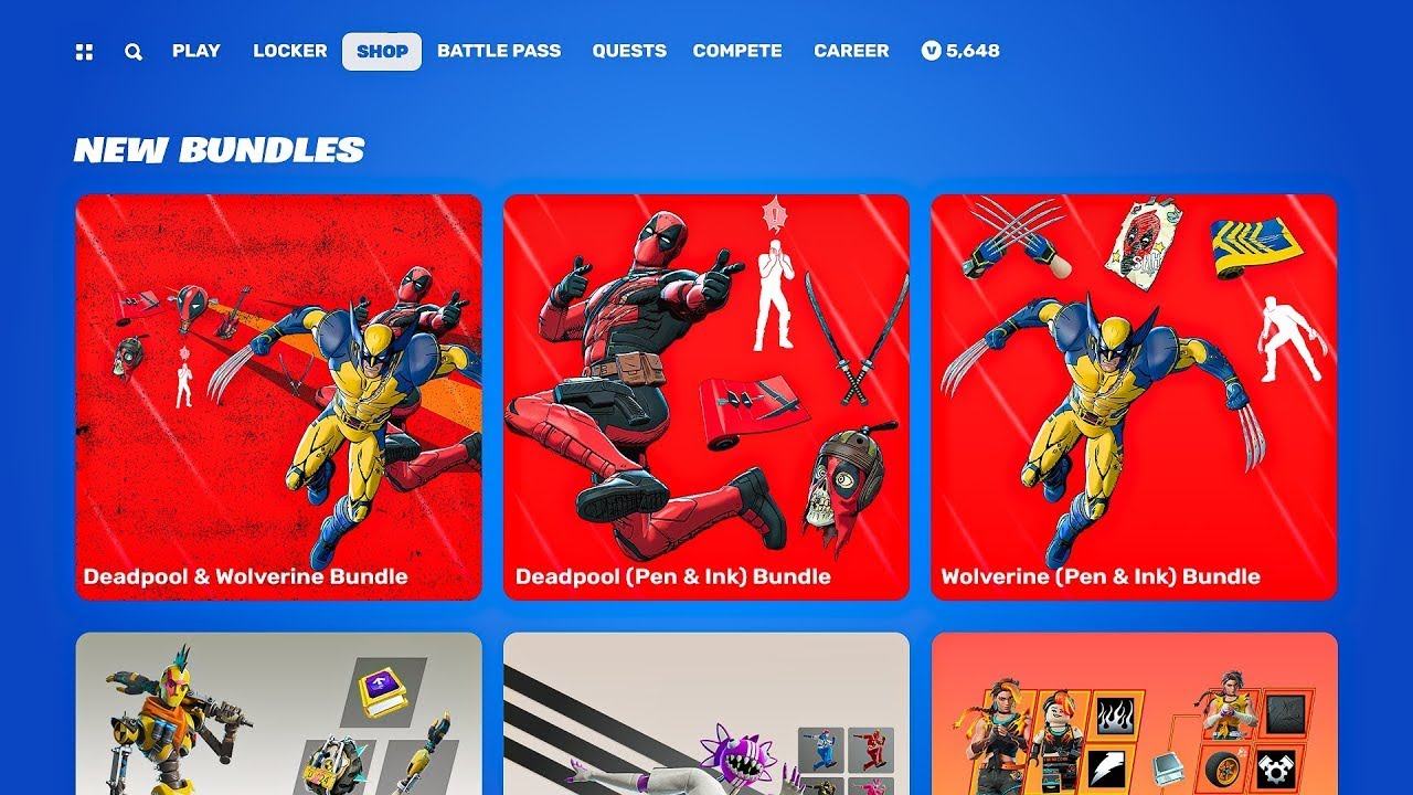 Fortnite Itemshop countdown - NEW DEADPOOL & WOLVERINE BUNDLE! (CHAPTER ...