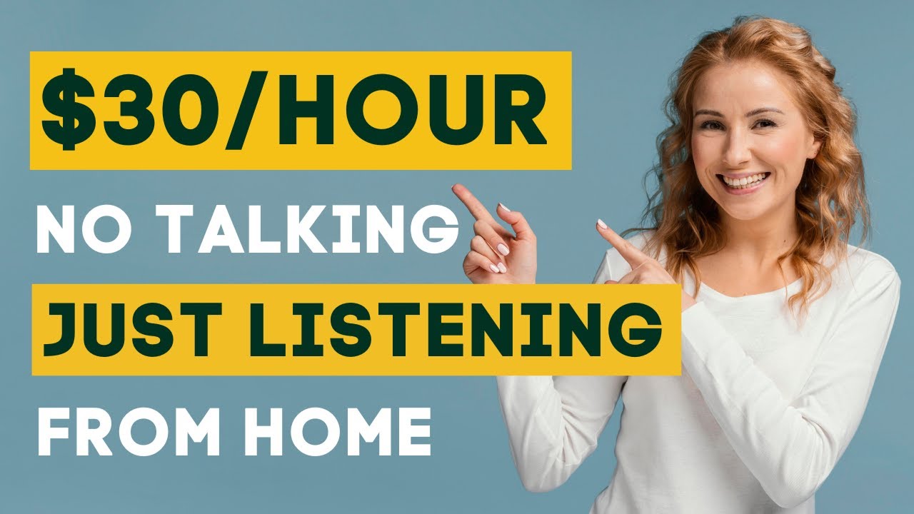 8 No Talking Jobs From Home | Listen to Calls Without Talking! Beginner ...