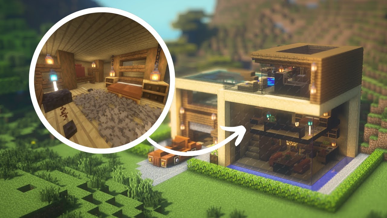 Minecraft: Modern House Interior | Tutorial - YouTube