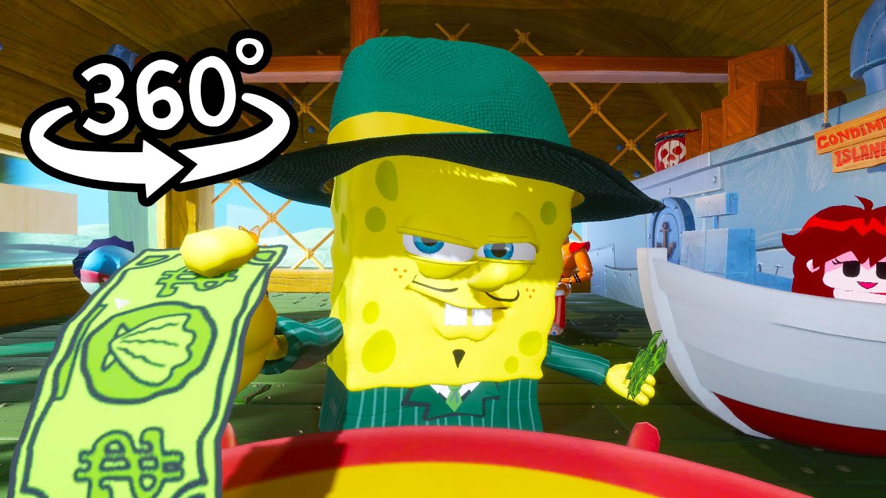 Vs SpongeBob Pimpin Friday Night Funkin' Animation 360 - YouTube