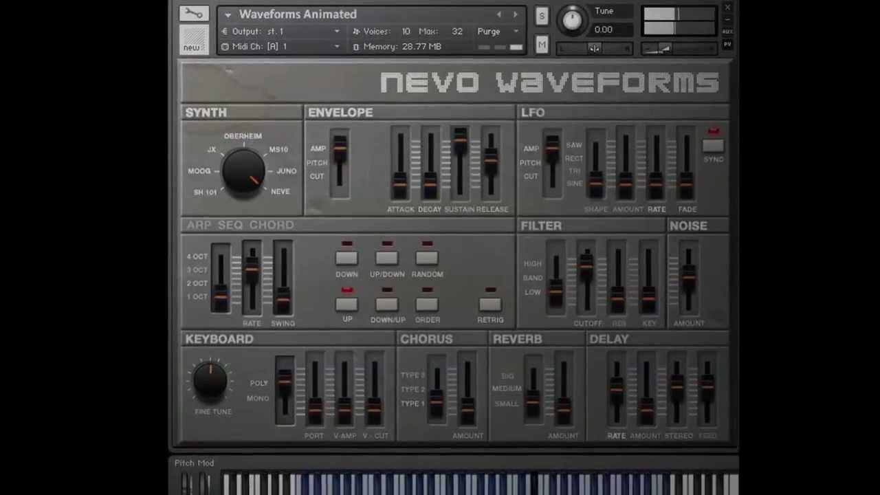 Nevo Analogue Machines Deep Tech Demo, for Kontakt 5 and Logic Pro ...