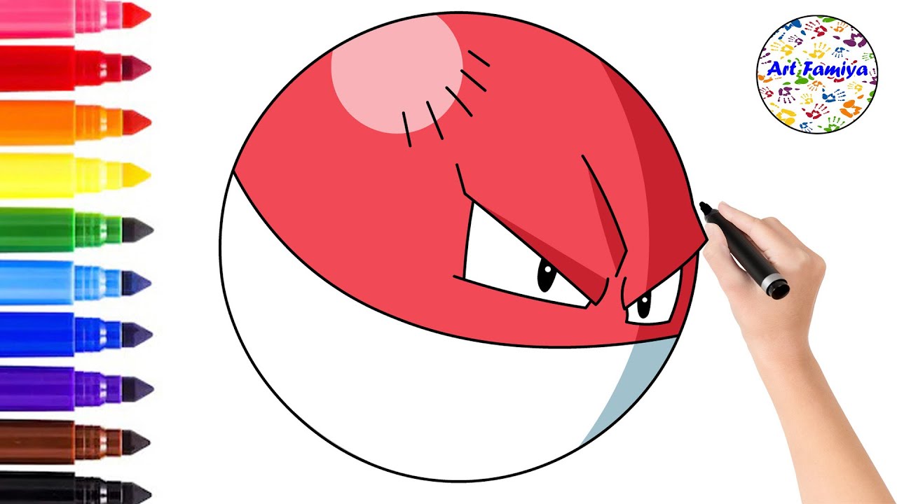 How to Draw Voltorb | Pokemon | Easy Drawing Step by Step | Art Famiya ...