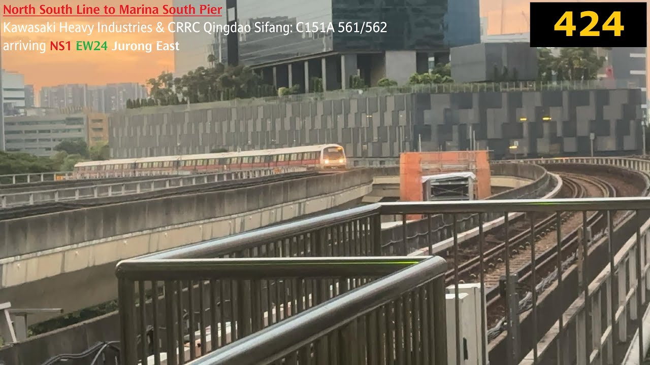 ⁴ᴷ [NSL Launch] SMRT Trains, NSL Train arriving Jurong East - Kawasaki ...