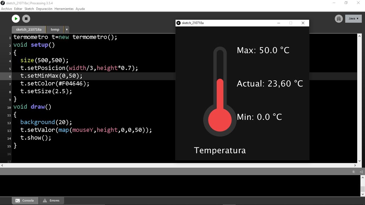 Timelapse ! - Programando un termómetro en Proccessing. - YouTube