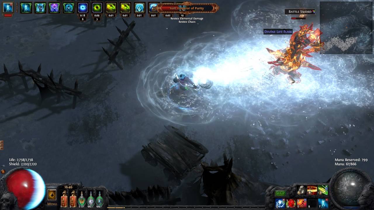 PoE CoC frostbolt + vortex proof of concept demo - YouTube