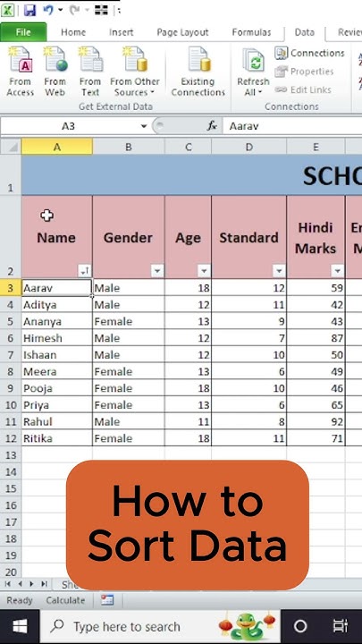 How to sort data in Excel - YouTube
