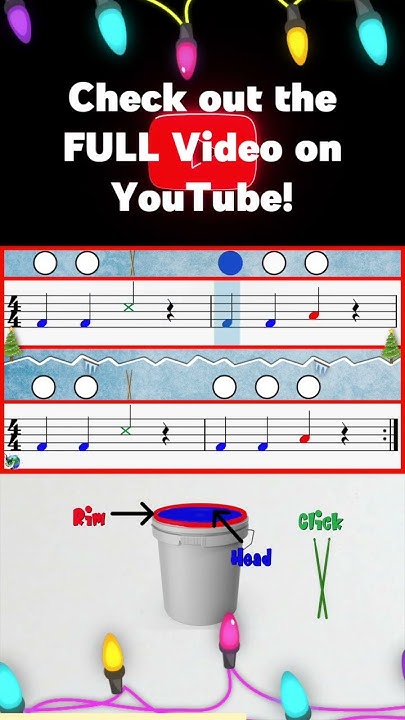 Bucket Drum Rhythm Play Along: Rudolph Buckets! | Elementary Music ...