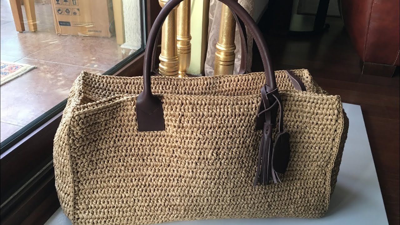 RAFYA İPTEN ÇANTA YAPIMI - YouTube