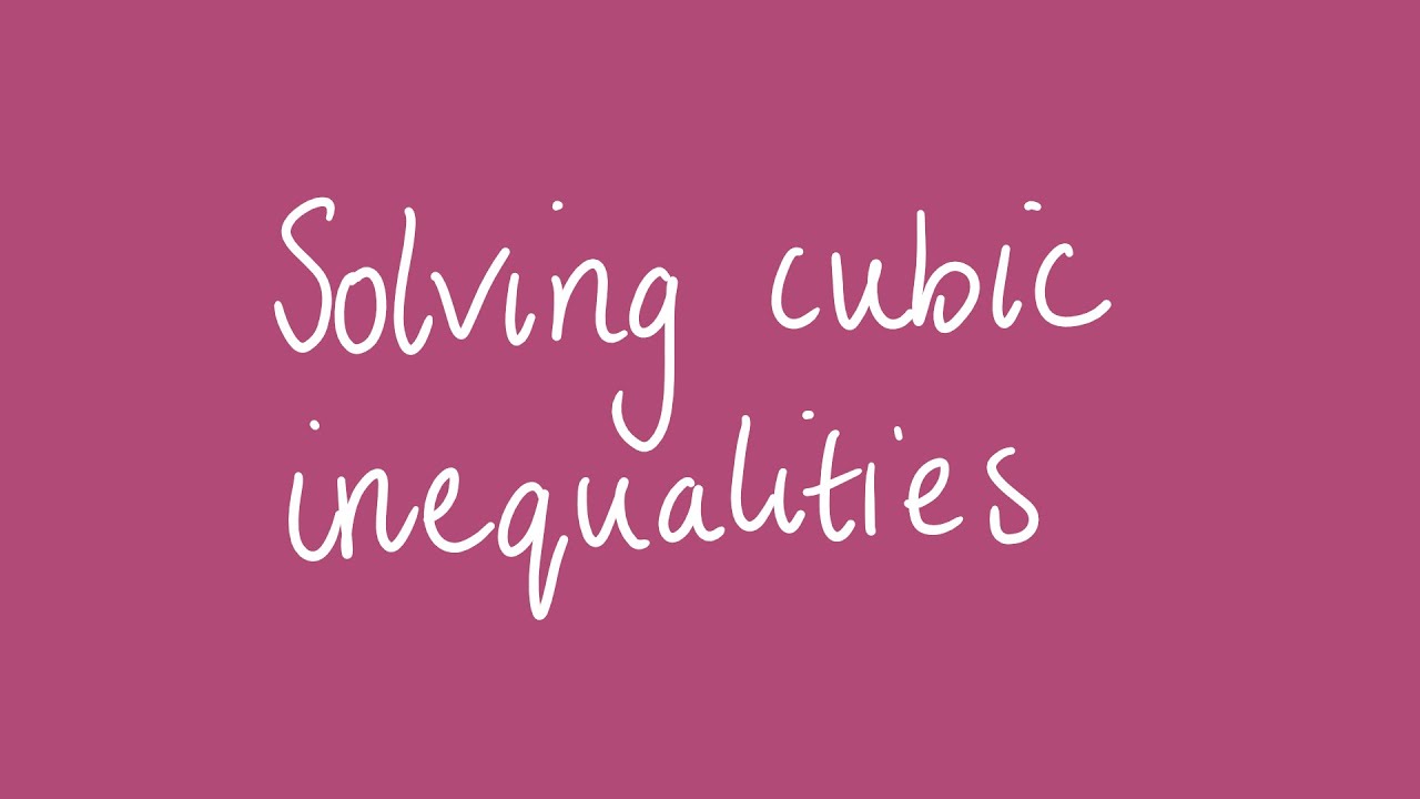 Solving cubic inequalities | Unit 1 and 2 VCE Maths Methods - YouTube
