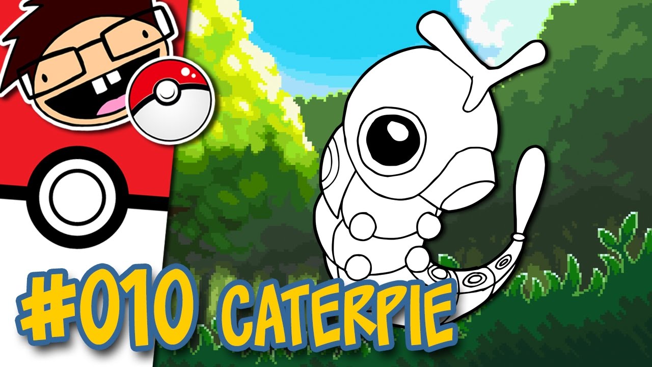 How to Draw #010 CATERPIE | Narrated Easy Step-by-Step Tutorial ...