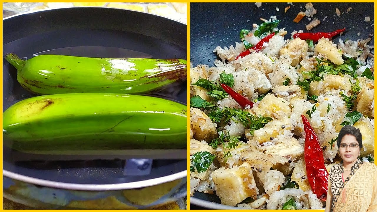 Valakkai puttu recipe | Valakkai poriyal | Raw banana stir fry recipe ...