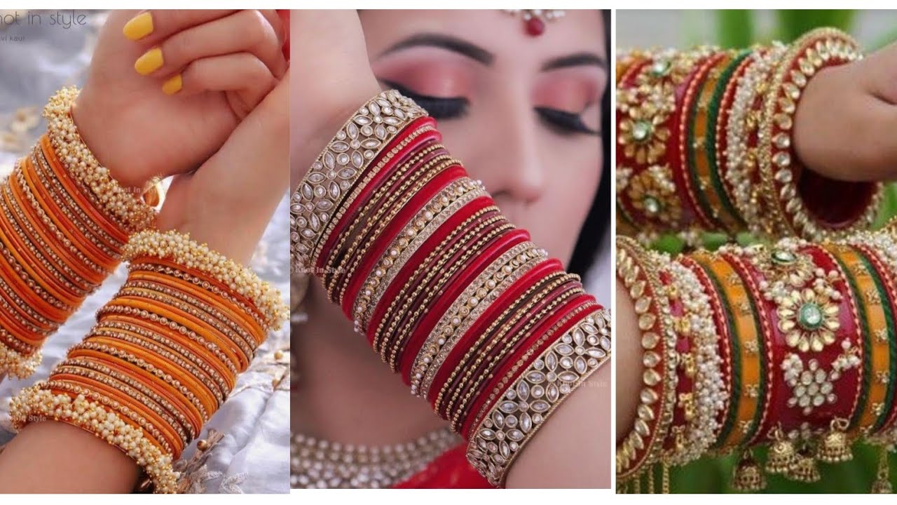 Bridal Bangals Design || Bridal Choriya Design || Soft Look - YouTube