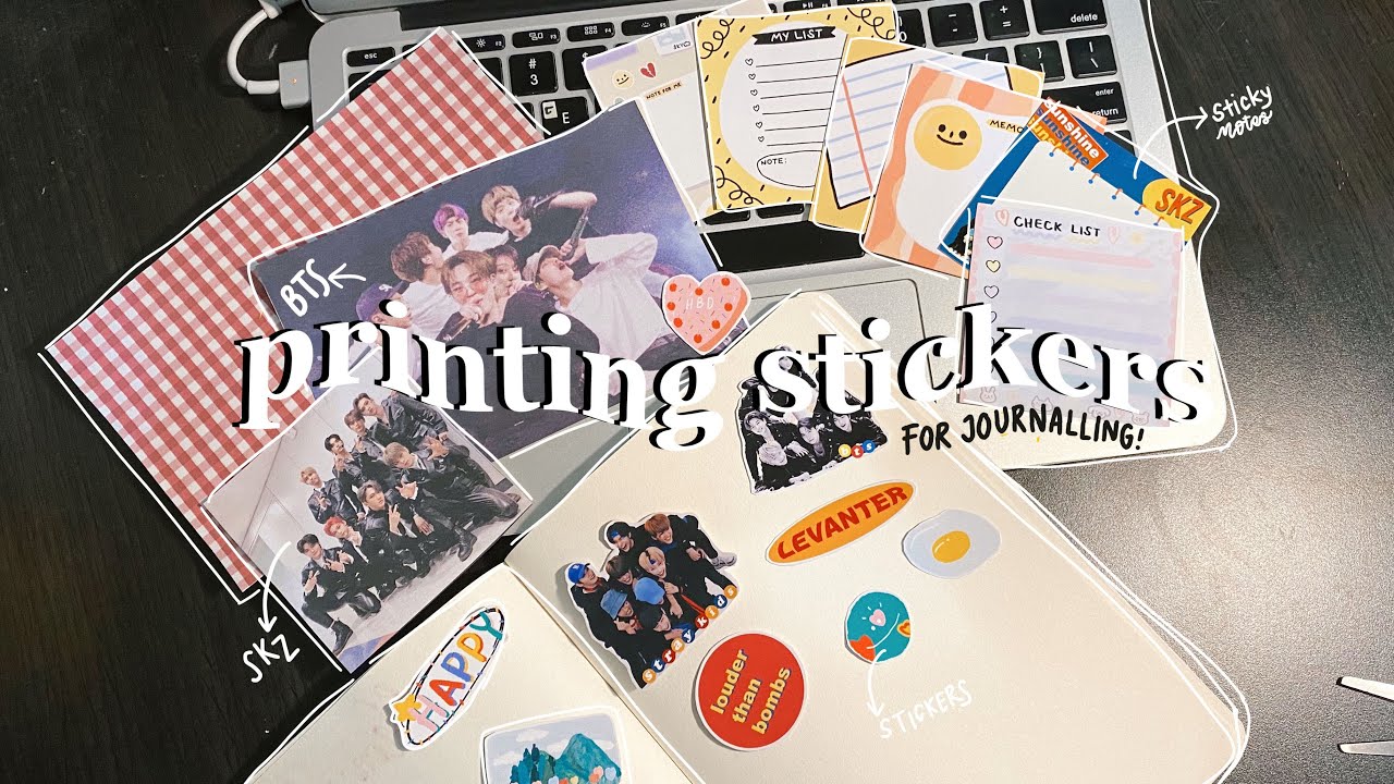 (ENG/IND) Printing Stickers at Home! Preparing for my bullet journal ...