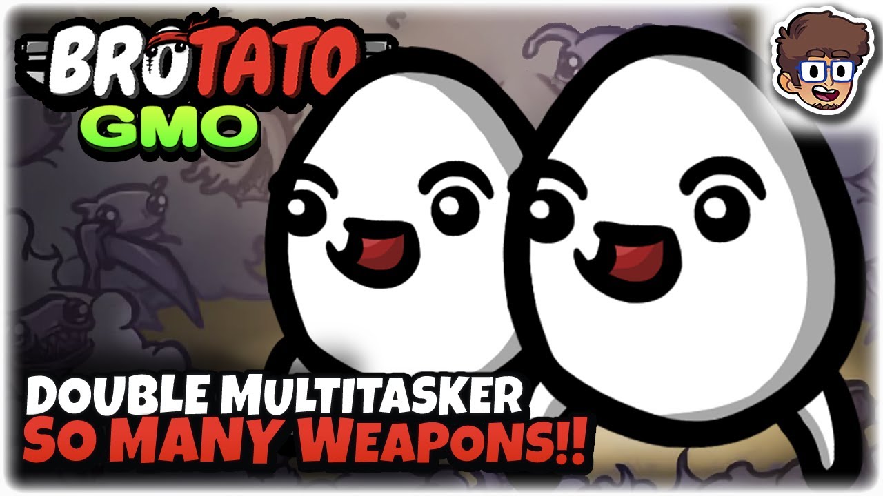 DOUBLE Multitasker, SO MANY Weapons!! | Multitasker + Multitasker | Brotato: Modded - YouTube