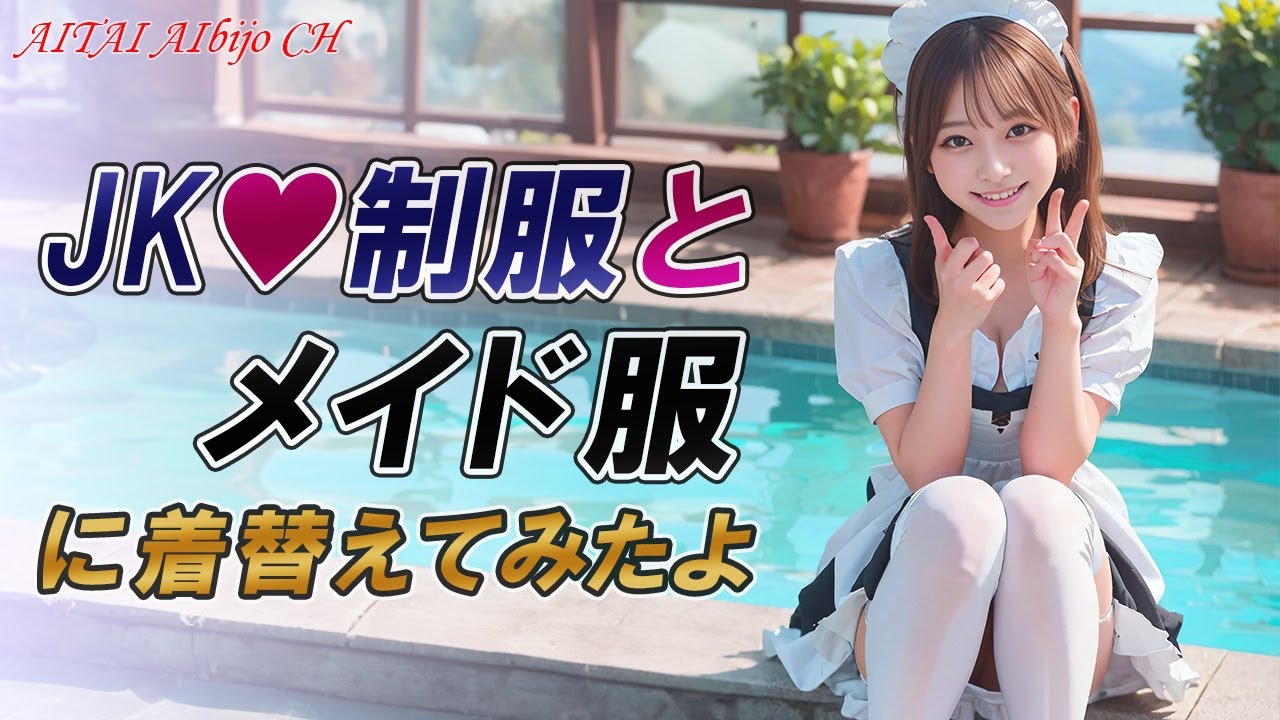 [AI Art] 制服とメイド服に着替えてみたよ 유니폼 시착 Trying on uniform AI Lookbook - YouTube