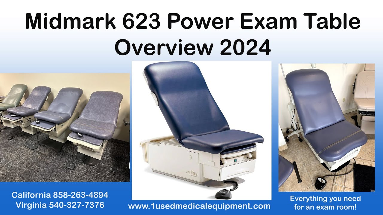 Midmark 622 and 623 Power Exam Table Overview 2024 - YouTube