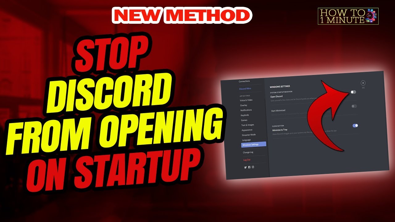 How to stop discord from opening on startup 2023 - YouTube