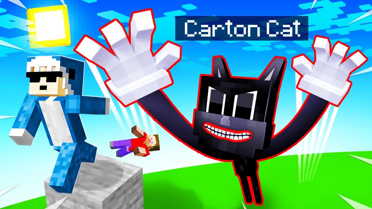 SURVIVING For 24 HOURS With CARTOON CAT! (Minecraft) - YouTube