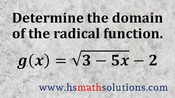 Radical Function Examples