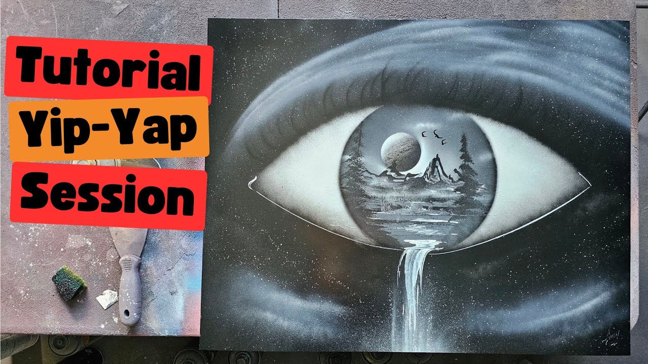 Spray Paint Art Eye Tutorial | Yip Yap Session - YouTube