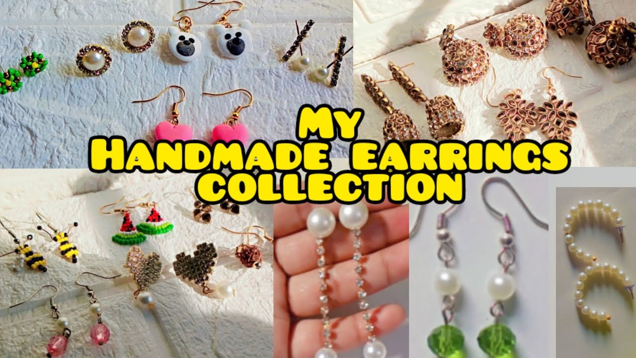 All my handmade earrings collection| Handmade earrings|#diy #handmade# ...