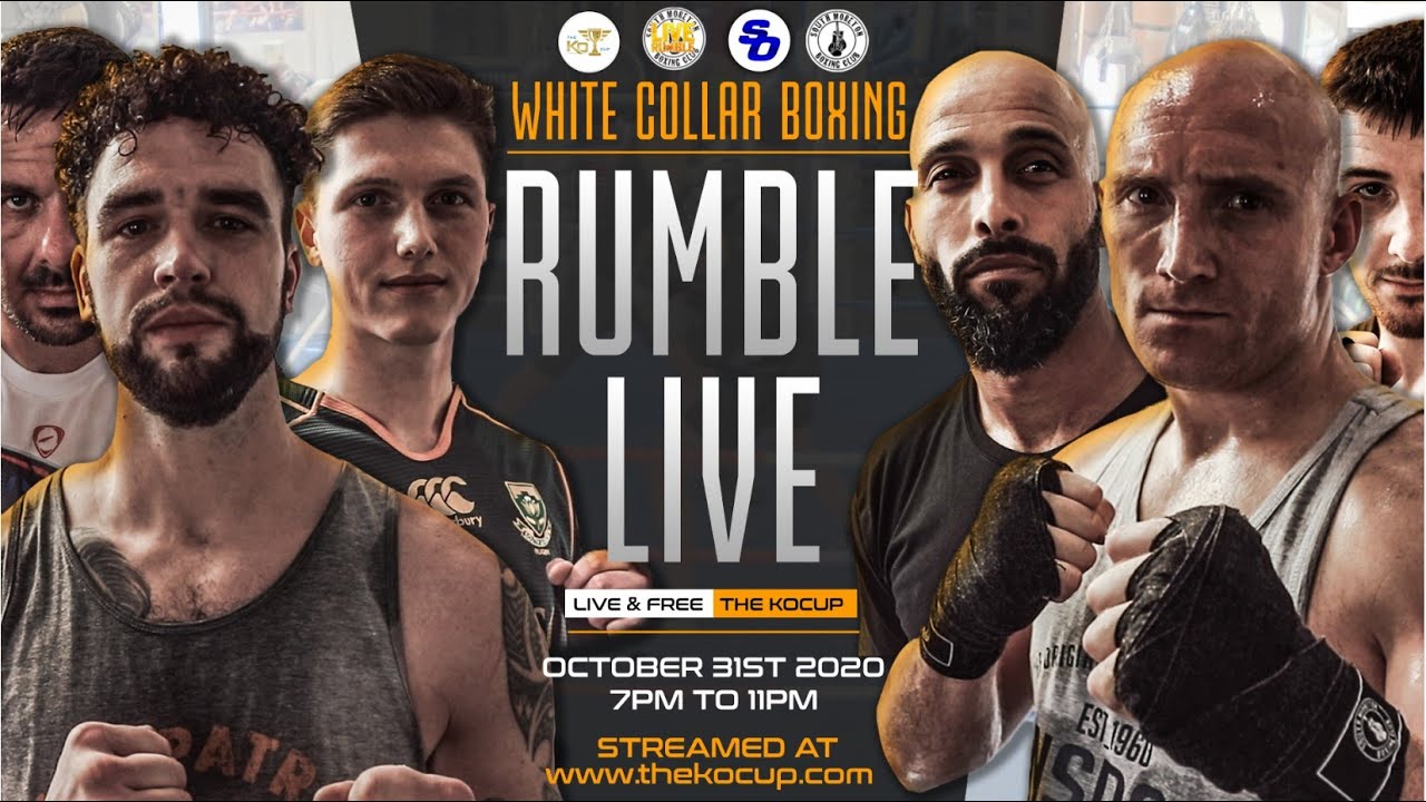 LIVE whitecollar boxing at Rumble LIVE on Oct 31. Replay here. - YouTube