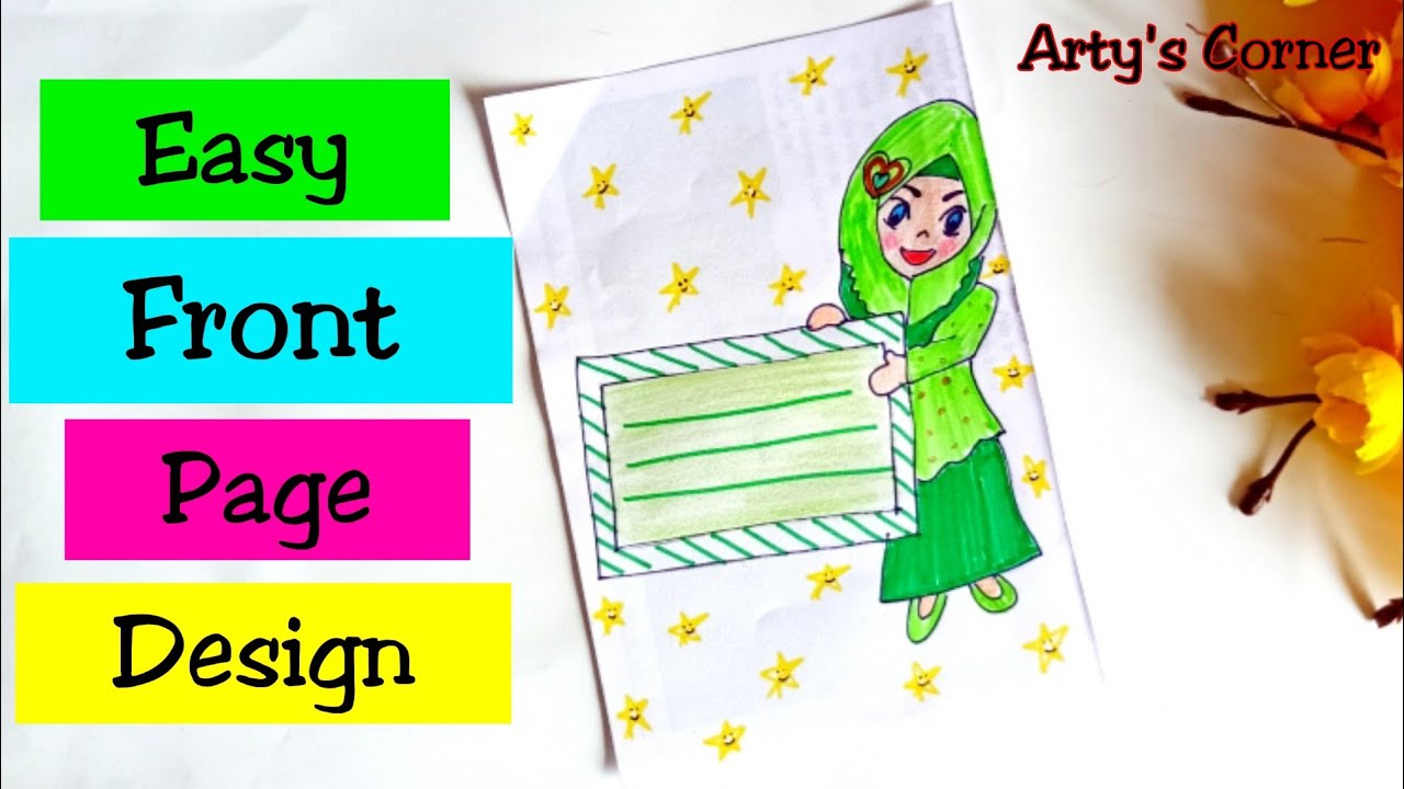 Easy Front Borders Design | Border Design on Paper | Beautiful Cover ...