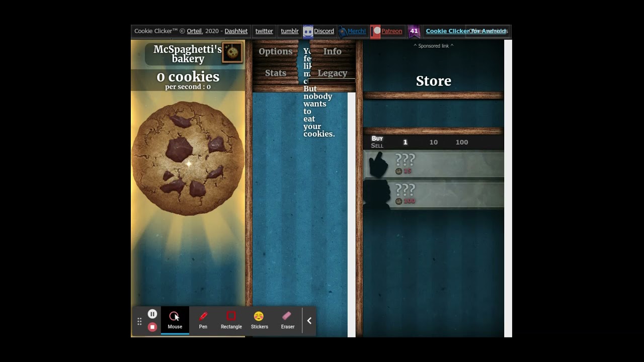 Cookie clicker speed run to 1mil cookies (totally not cheating) - YouTube