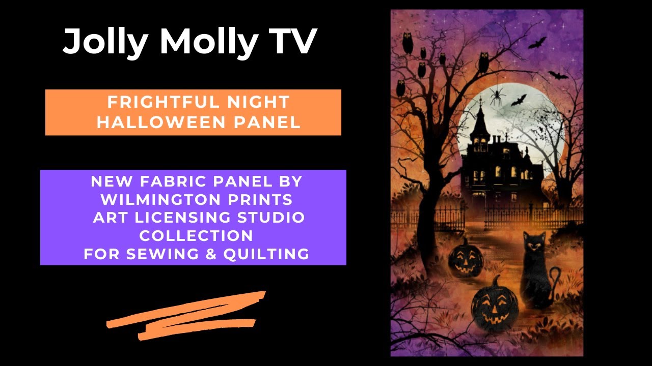 New Frightful Haunted House Fabric Panel by Wilmington Prints Halloween ...