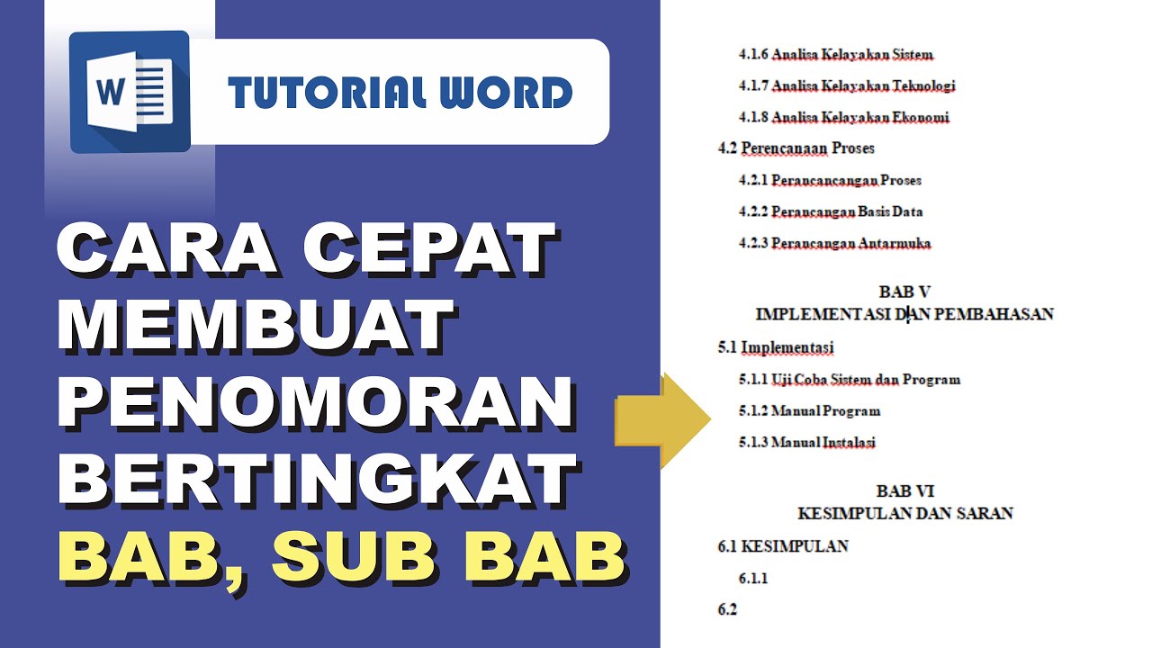 Cara Membuat Penomoran Bertingkat Sub Bab Otomatis Di Word Untuk - Free ...