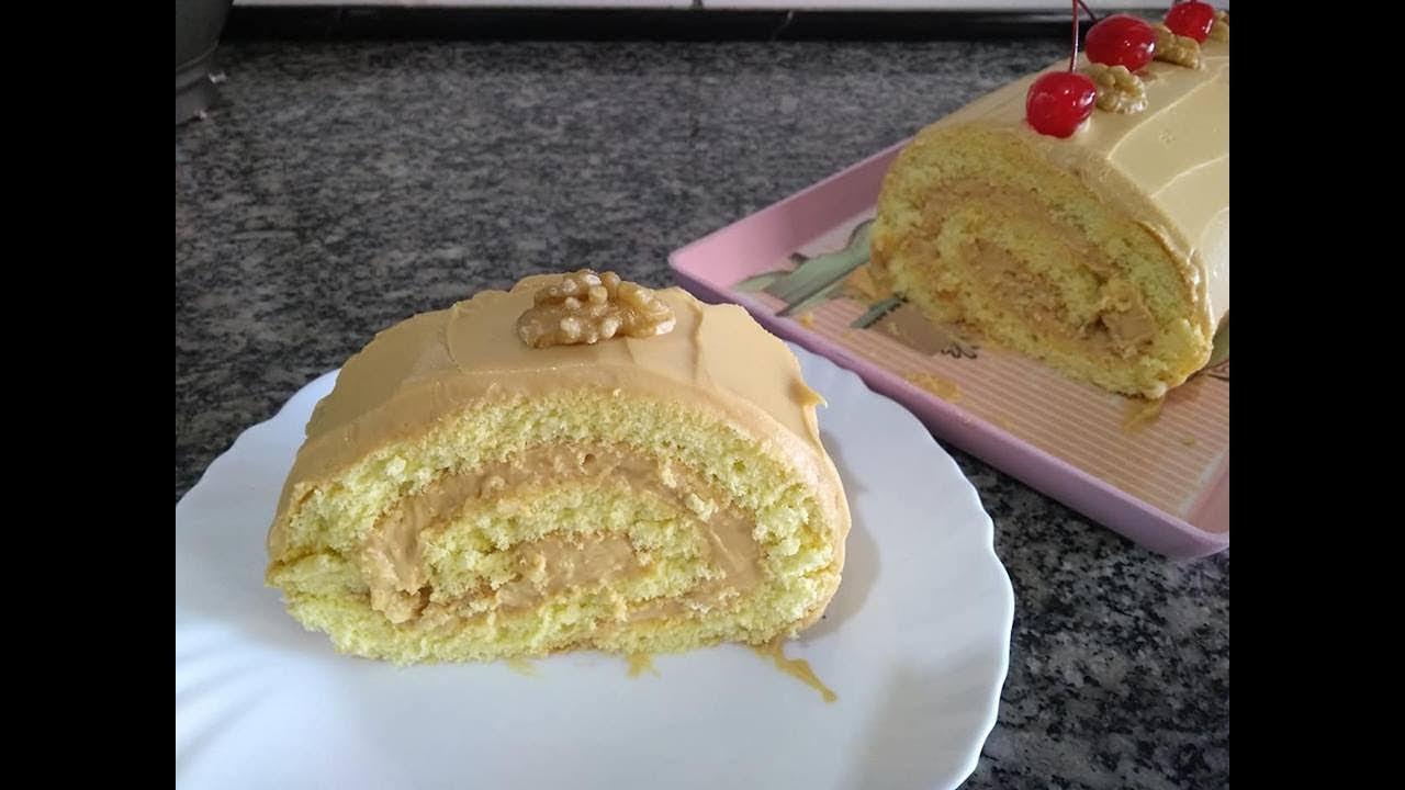 ROCAMBOLE DE DOCE DE LEITE COM NOZES | DELICIOSO - YouTube