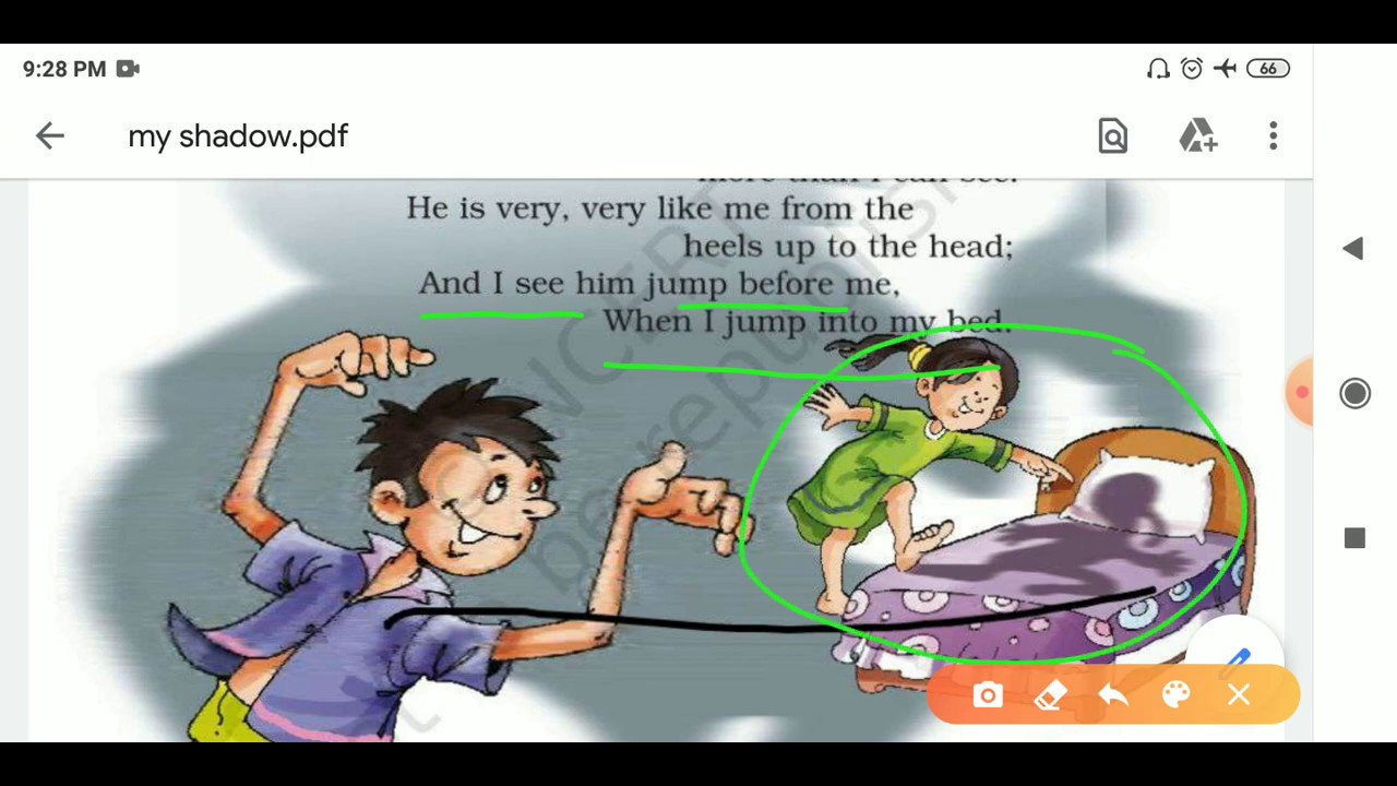English Class 5th Unit 3rd Part 1 My Shadow - YouTube