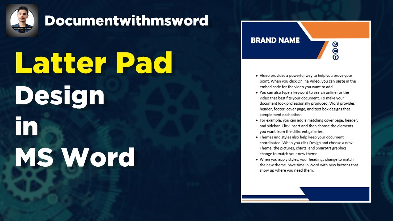 Latter Pad Design #msword #word #mswordclasses #short #sorts # ...