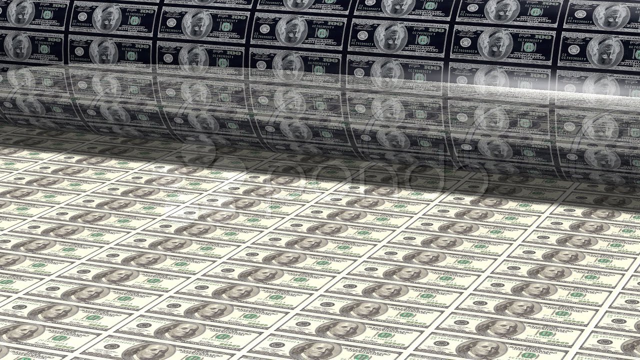 Printing Money Animation. 100 Dollar Bills. Stock Footage - YouTube