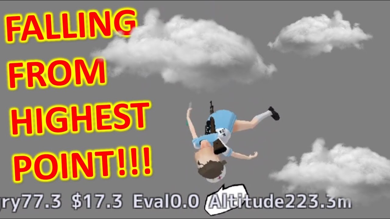 [School Girls Simulator] WHAT HAPPENS IF YOU FALL FROM MAX GAME HEIGHT ...