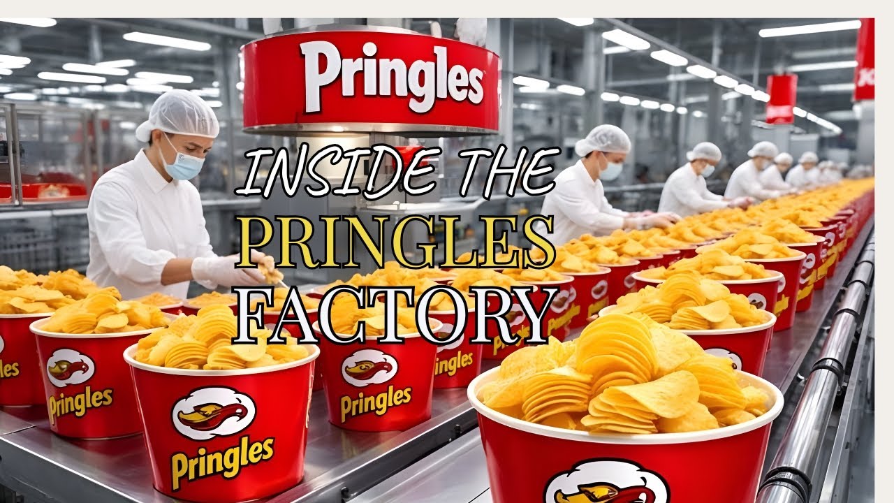 Inside a Modern Pringles Factory and Perfectly Stacked Chips - YouTube