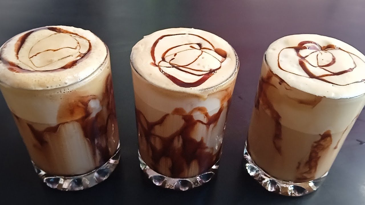 कैफे जैसी कोल्ड कॉफ़ी बनाये घर पर। Cold Coffee without Ice-cream।5min ...