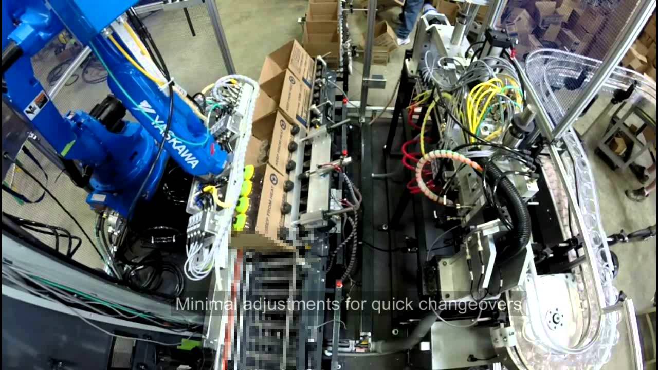 Case Packing PET Bottles - YouTube