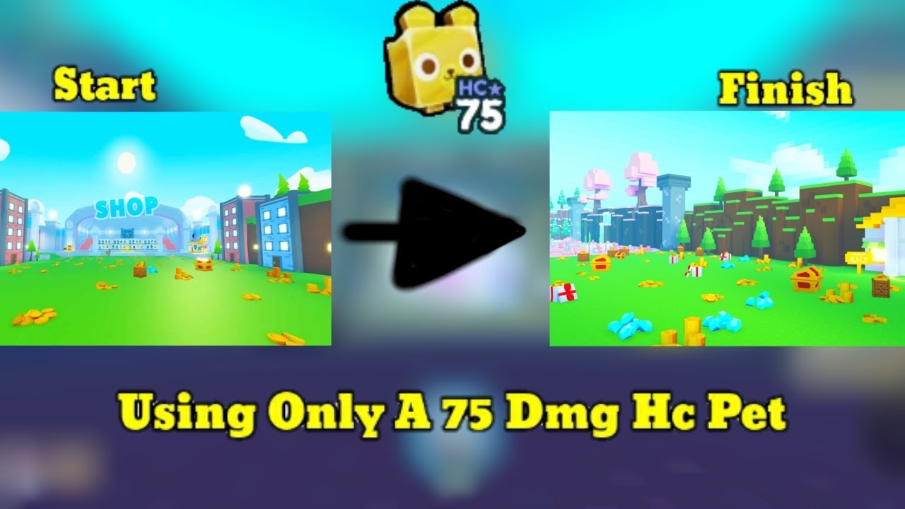 Can A 75 Dmg Hc Pet Complete the Whole Normal World? (Pet sim x Tagalog ...